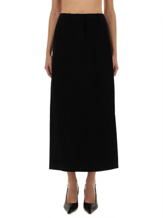 Michael Michael Kors Textured Crepe Maxi Skirt - Black