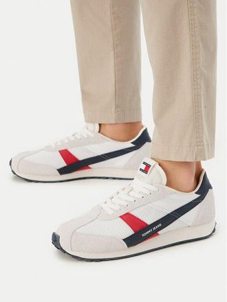 Tommy Jeans Sneakers Retro Runner Archive Open Mesh EM0EM01715 Wei&szlig;