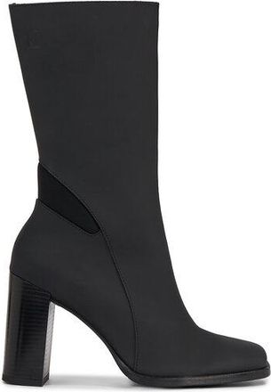 Calvin Klein Jeans Stiefeletten Heel Zip Boot Lth Wn YW0YW01113 Schwarz