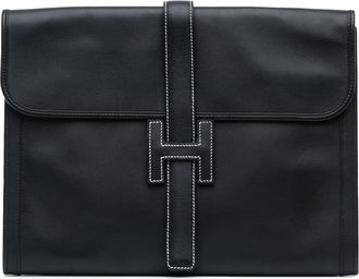 Herm&egrave;s Clutches - Swift Jige GM - Gr. unisize - in Schwarz - f&uuml;r Damen