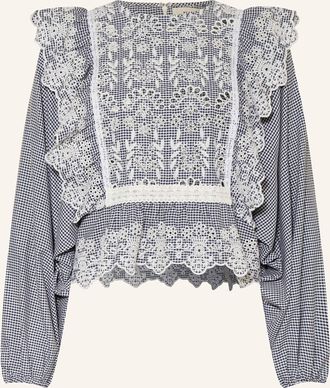 Max Mara Weekend Max Mara Blusenshirt Orazio Mit Lochspitze blau