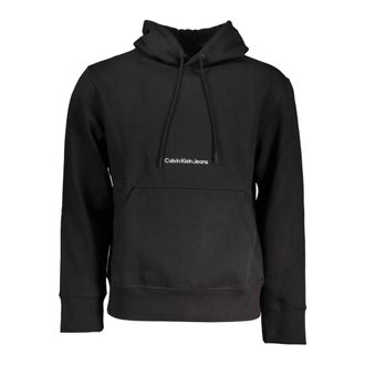 Calvin Klein Herren Kapuzen-Fleece-Sweatshirt mit Stickerei - - Sweatshirts & Hoodies - Herren - Schwarzk - XL