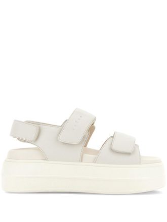 Hogan sandales en cuir à brides - Tons neutres