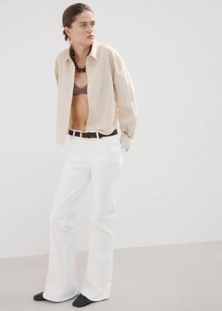 Mango Jean Violeta flare taille haute blanc - Femme - 32 - MANGO