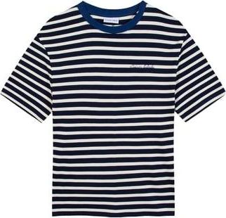 Maison Labiche T-shirt Chassaigne ray&eacute; en coton biologique