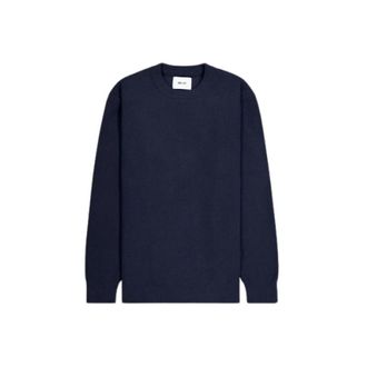 Nn.07 Rundhals-Rippstrickpullover - - Knitwear - Herren - Blau - S