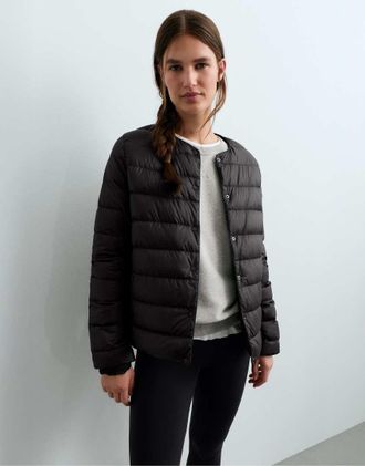Oysho Jacke mit 100 % Daunenf&uuml;llung, packbar, in Schwarz