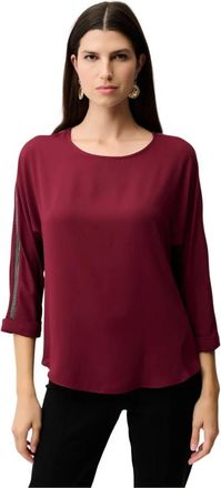 Joseph Ribkoff Femme, Blouses et Chemises, Rouge, Taille: 46 FR bluse Poliestere