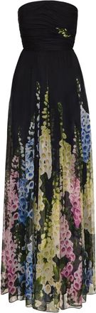 Oscar De La Renta robe longue à effet dégradé - Noir