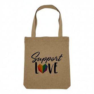 Fabulous Sac Shopping Tote Bag Aspect Lin - LGBTQ+ Gay Lesbien - Sac de Courses Toile Epaisse 360g Beige Naturel Cabas Port&eacute; Epaule Solide Imprim&eacute; en France