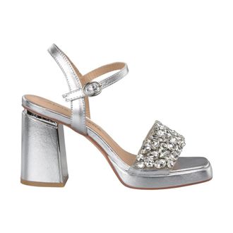 Alma En Pena Sandalen mit breitem Strassriemen - - Shoes - Damen - Grau - 36 EU