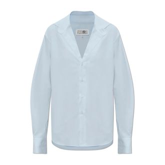 Maison Margiela Femme, Blouses et Chemises, Bleu, Taille: 38 FR Chemise effet vintage