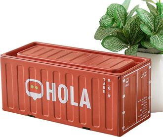 Generico Kleine Metallwerkzeuge, tragbarer Eisenbeh&auml;lter, multifunktional, korrosionsbest&auml;ndig, Aufbewahrungsbeh&auml;lter mit | f&uuml;r Kinder, M&auml;dchen, Reisen, Innenb