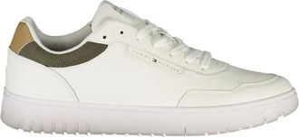 Tommy Hilfiger Homme, Chaussures, Blanc, Taille: 44 EU Baskets Homme en Cuir Blanc Urban Chic