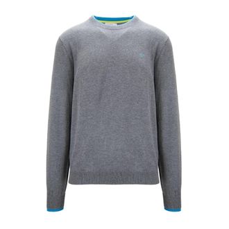 Sun 68 Woll-Baumwoll-Langarmpullover - - Knitwear - Herren - Grau - 2XL