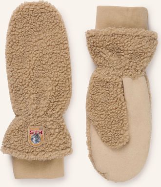Parajumpers Parajumpers F&auml;ustlinge Ilova Aus Teddyfell beige