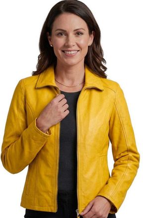 Jilani Lederjacke Kaja Jilani Collection - Damen Lederjacke Lammnappa gelb