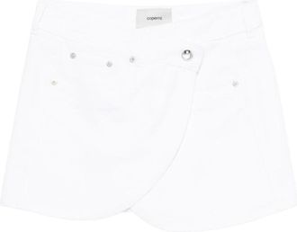 Coperni Femme, Jupes, Blanc, Taille: 38 FR Mini-jupe &agrave; empi&egrave;cements clout&eacute;e