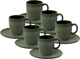 like. by Villeroy & Boch Lave vert Kaffeetasse mit Untertasse 0,16l Set6