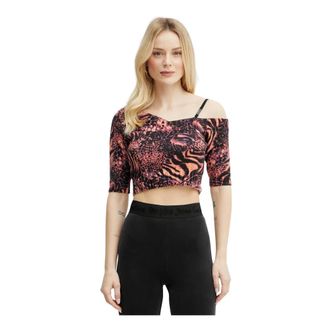 Versace Jeans Couture One-Shoulder-Oberteil mit Animal-Print - - Blouses & Shirts - Damen - Mehrfarbig - L