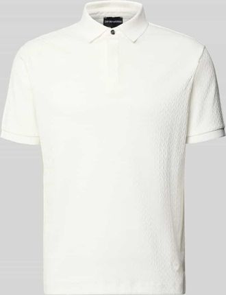 Emporio Armani Slim Fit Poloshirt mit Strukturmuster