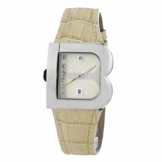 Laura Biagiotti Femme, Accessoires, Gris, Taille: ONE Size Montre de Dame &Eacute;l&eacute;gante Quartz Argent Cuir