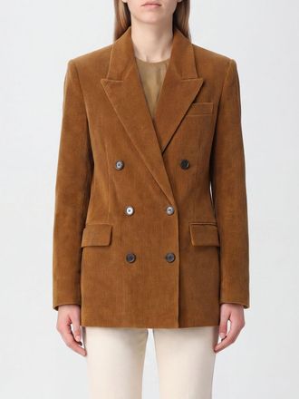 Isabel Marant Blazer crois&eacute; en velours avec revers en pointe