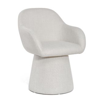 Duhome Esszimmerstuhl Mid Century 360-Grad-Drehstuhl aus Leinen moderner Loungesessel gepolsterter Polsterstuhl f&uuml;r Wohnzimmer, Schlafzimmer, B&uuml;ro, Wartezimm