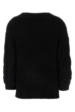 Valentino Garavani Womens Black Wool Sweater Nero Exterior: Virgin Maglieria