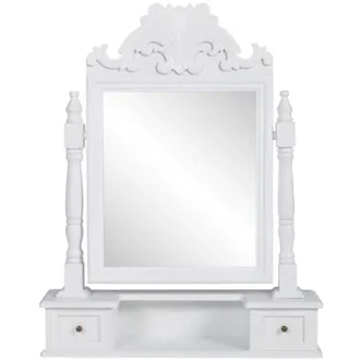 vidaXL Coiffeuse avec miroir pivotant rectangulaire mdf