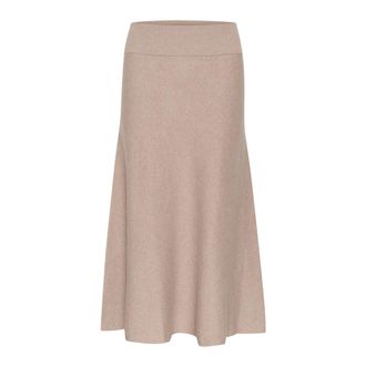 Inwear Sandy Grey Melange Strickrock - - Skirts - Damen - Braun - 2XS