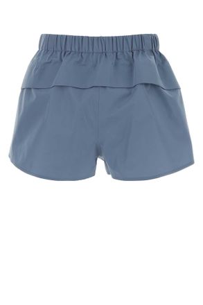 Prada Womens Cerulean Blue Canvas Shorts Astrale