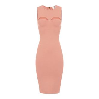 Elisabetta Franchi Midi Strickkleid mit Cut-outs - - Dresses - Damen - Rosa - XS