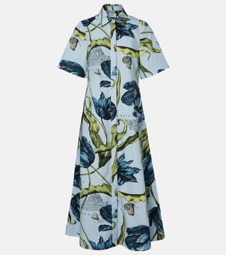 Erdem Robe midi en coton à fleurs
