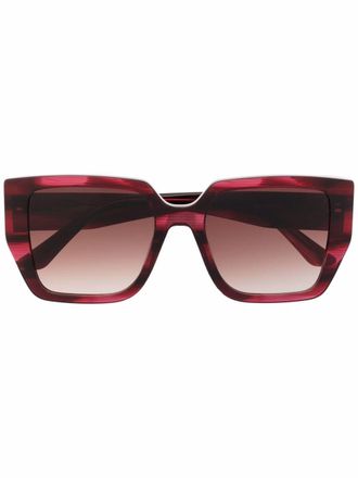 Karl Lagerfeld Sonnenbrille mit Oversized-Gestell - Rot