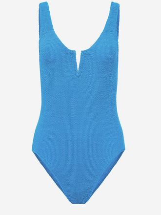Sorbet Island Womens One-Piece Swimsuit Ava Light Blue Polyester Swimwear Sea Clothing