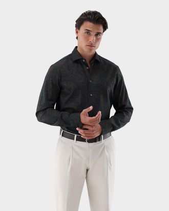 van Laack Hemd mit Paisley Print und Haifischkragen