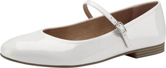 Tamaris Damen 1-1-24214-20 Ballerinas, White Patent, 39 EU