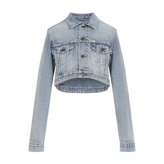 Balenciaga Cropped Jacke - - Jackets - Damen - Blau - XS