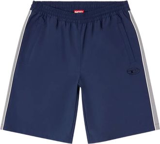 Diesel P-Hives-Short-Dgam side-stripe shorts - Blau