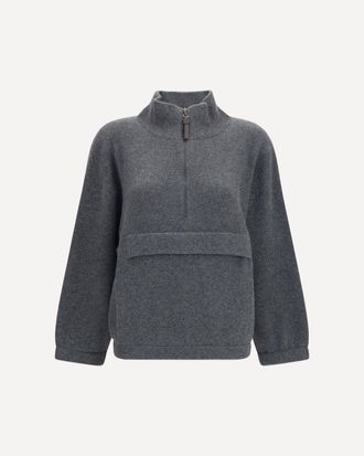 Brunello Cucinelli Cashmere half-zip Sweater Female L