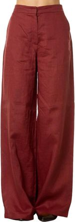 Max Mara Pantalon Tapioca - Femme - Pantalons - Rouge - Taille: 40 FR