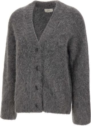Loulou Studio Femme, Pulls, Gris, Taille: 38 FR Lynn Cardigan