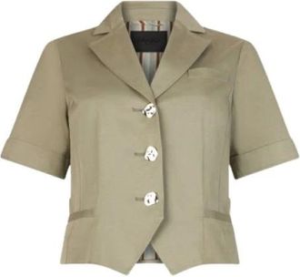 Liu Jo Femme, Vestes, Vert, Taille: 44 FR Veste en gabardine
