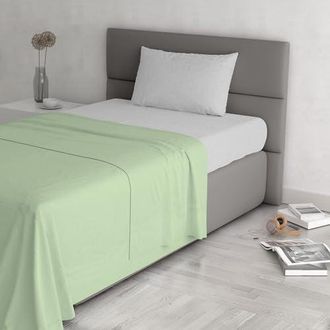 Italian Bed Linen Bettwäsche-Set für Einzelbett, Baumwolle, Trendy Chic, hergestellt in Italien, komplettes Bettlaken, Spannbettlaken 90 x 200 cm und Kissenbezug, Pista