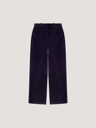 Circolo 1901 Masculine velour trousers Blue Violet / 38
