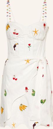 Farm Rio Farm Rio Leinenkleid Mit Schmucksteinen weiss