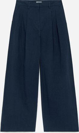 Arket Bundfaltenhose -Blau