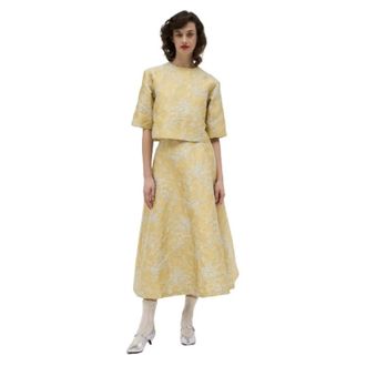 Paul & Joe Femme, Blouses et Chemises, Jaune, Taille: 38 FR Floral jacquard crop top Sultan