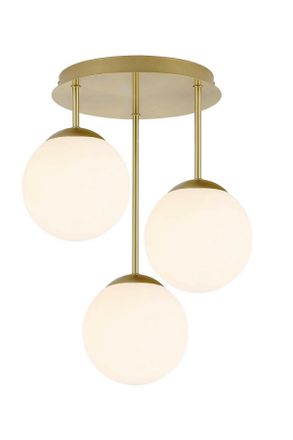 Novel H&auml;ngeleuchte, Wei&szlig;, Gold, Metall, Glas, rund,rund, 41.5 cm, RoHS, CE, Lampen & Leuchten, Innenbeleuchtung, H&auml;ngelampen, Pendelleuchten